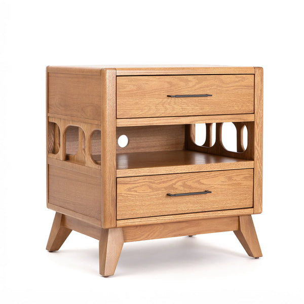 NOR Double Nightstand – Solid Oak Bedside Storage | Monsoonblue - MONSOONBLUE®